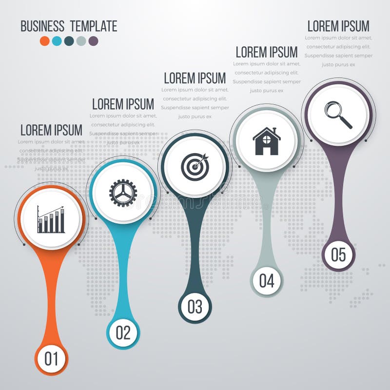 Vector Illustration Infographic Five Options Stock Vector ...