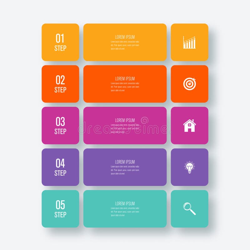 Vector Illustration Infographic Five Options Stock Vector ...