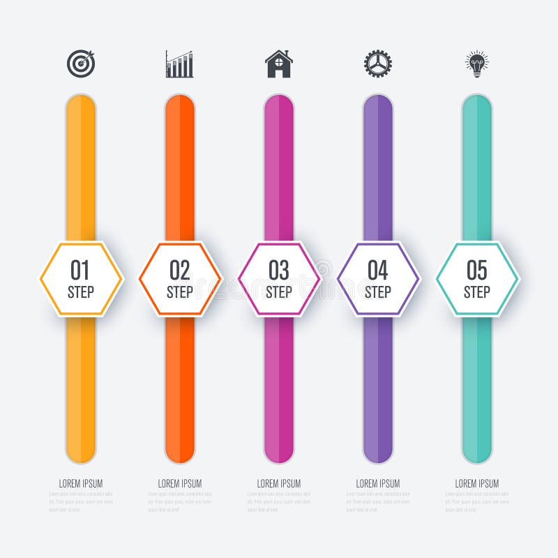 Vector Illustration Infographic Five Options Stock Vector ...