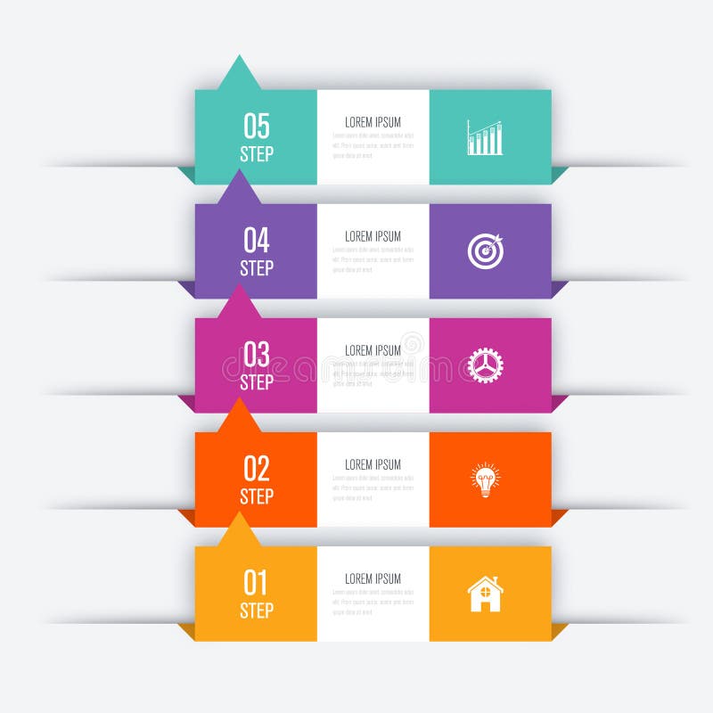Vector Illustration Infographic Five Options Stock Vector ...