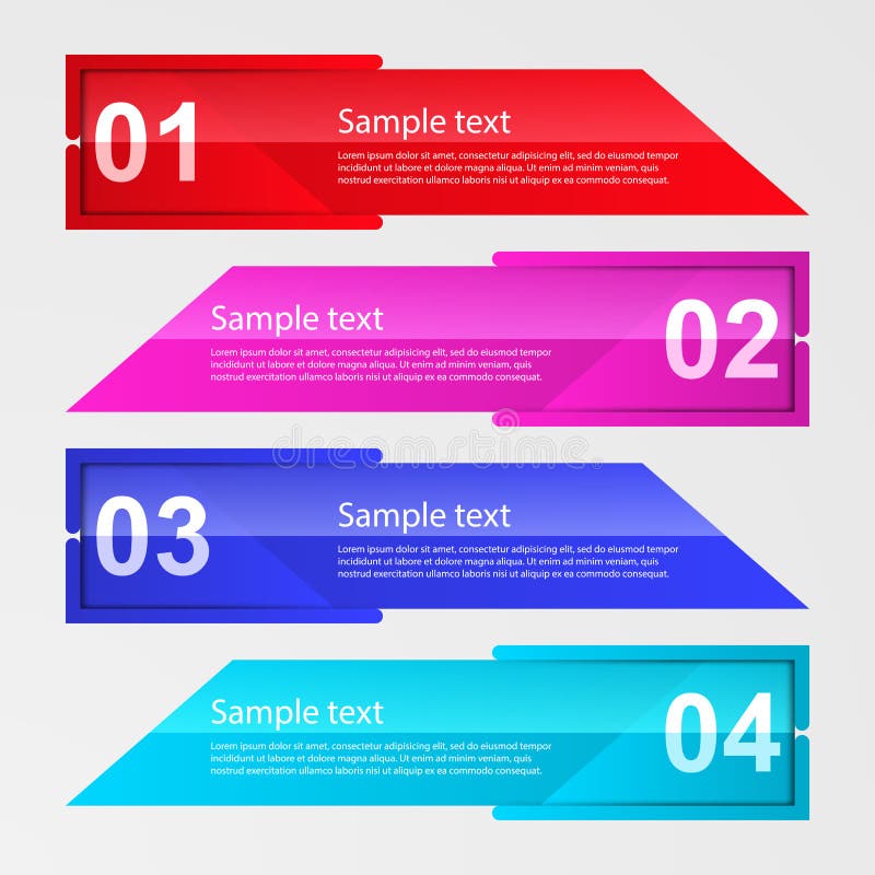 Vector Illustration Infographic Rectangular Shapes Stock Vector ...