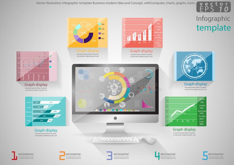 Vector Illustration Infographic Template Business Modern Idea and ...