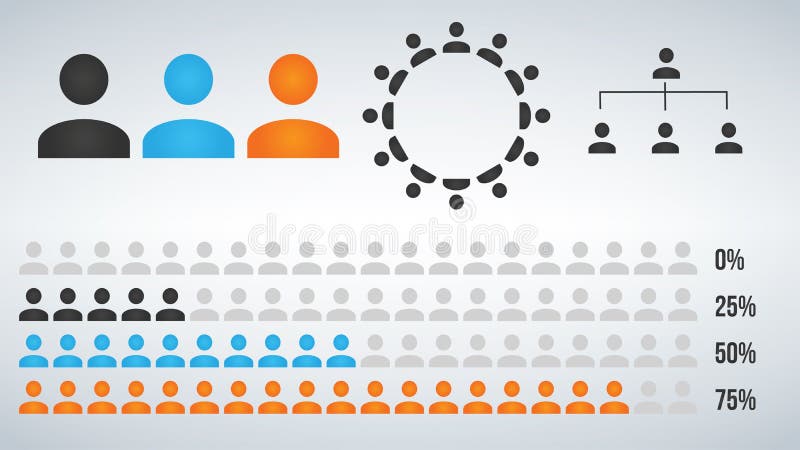 Vector Illustration of Infographic User Icon Element, Statistic and ...