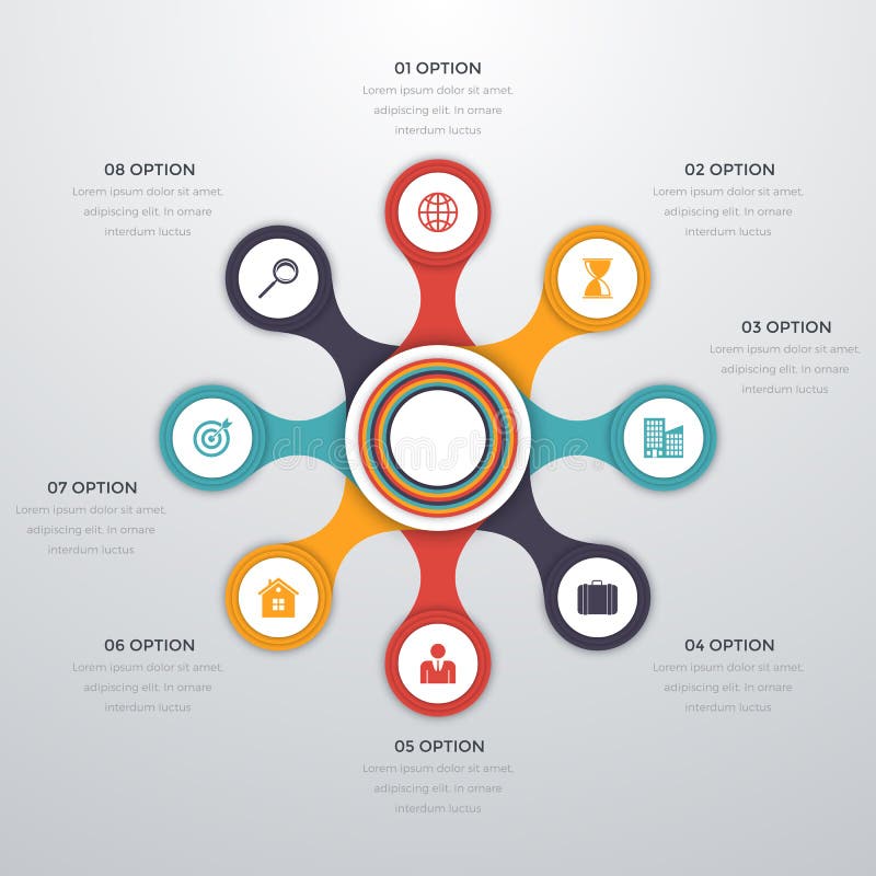 Vector Illustration Infographics Eight Options Stock Vector ...