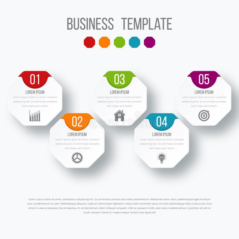 Vector Illustration Infographics Five Options. Stock Vector ...