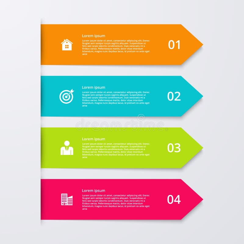 Vector Illustration Infographics Four Options Stock Vector ...