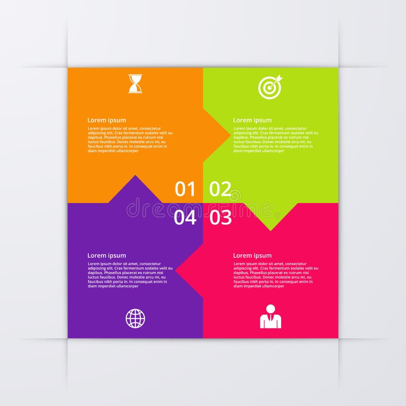 Vector Illustration Infographics Four Options Stock Vector ...