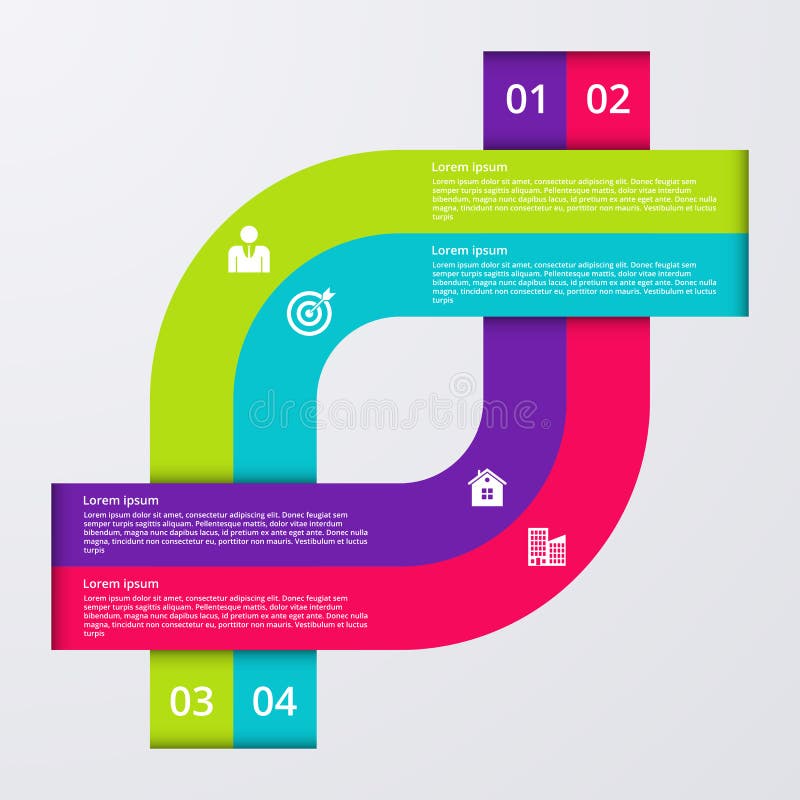 Vector Illustration Infographics Four Options Stock Vector ...