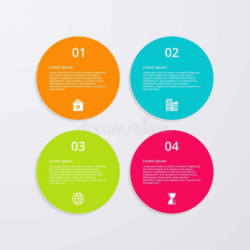 Vector Illustration Infographics Four Options Stock Vector ...