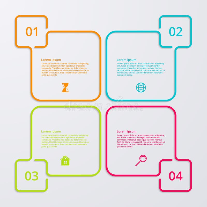 Vector Illustration Infographics Four Options Stock Vector ...