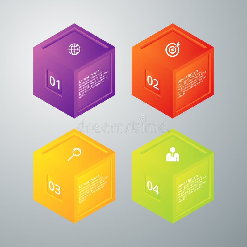 Vector Illustration Infographics Four Options Stock Vector ...