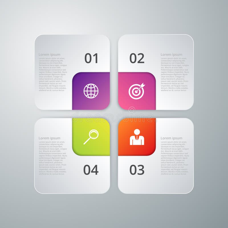 Vector Illustration Infographics Four Options Stock Vector ...