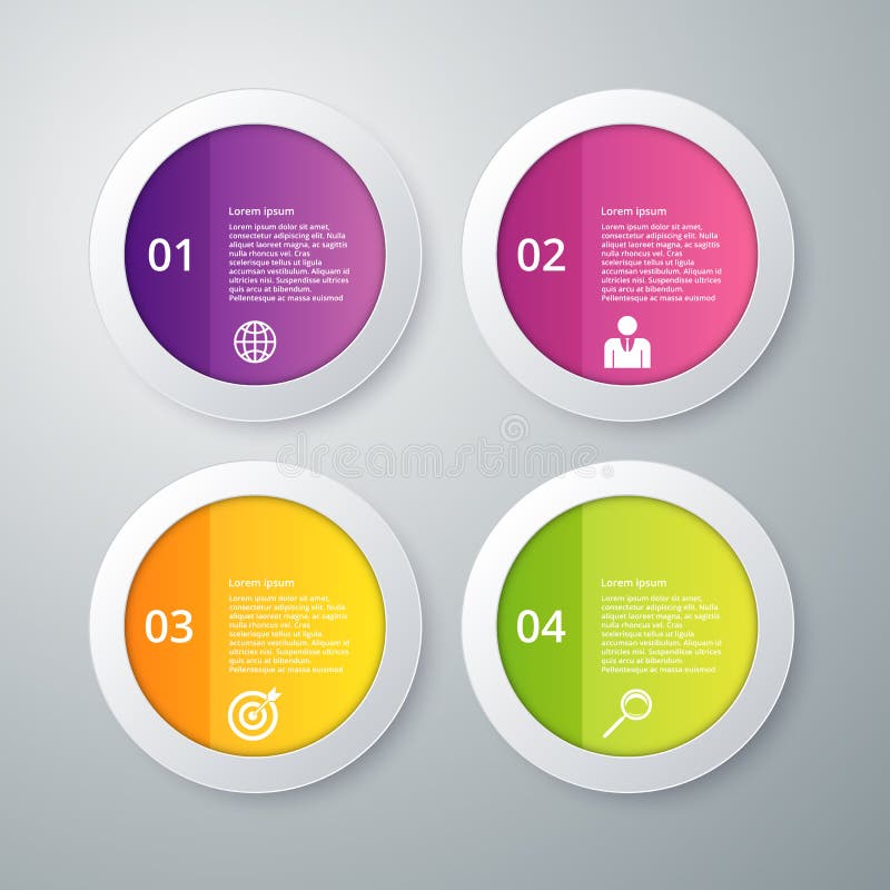 Vector Illustration Infographics Four Options Stock Vector ...