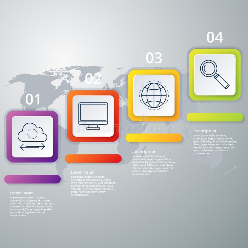Vector Illustration Infographics Four Options Stock Vector ...