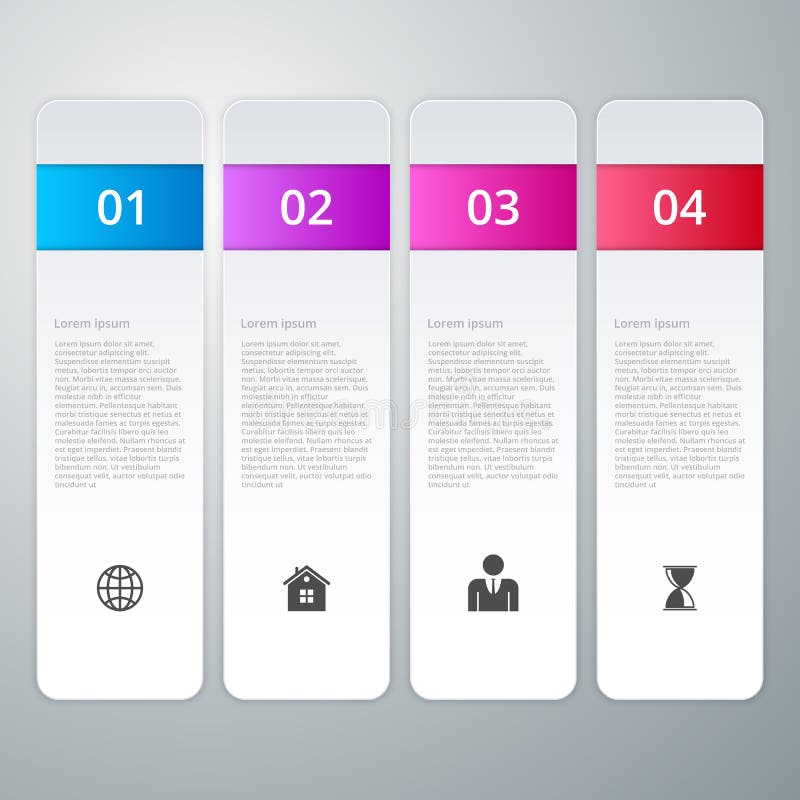 Vector Illustration Infographics Four Options Stock Vector ...