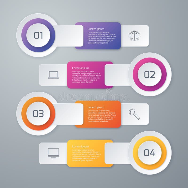 Vector Illustration Infographics Four Options Stock Vector ...