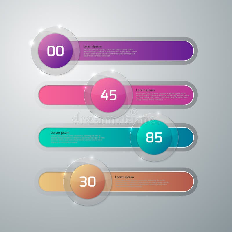 Colorful Slider Business Infographic. Design Elements Stock Vector ...