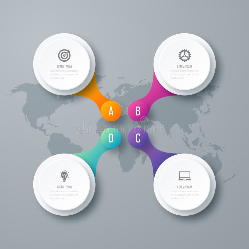 Vector Illustration Infographics 4 Options Stock Vector - Illustration ...