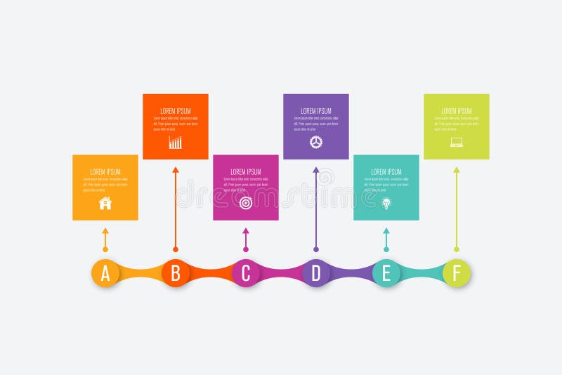 Vector Illustration Infographics 6 Options Stock Vector - Illustration ...