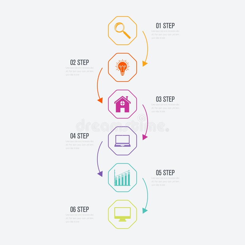 Vector Illustration Infographics 6 Options Stock Vector - Illustration ...