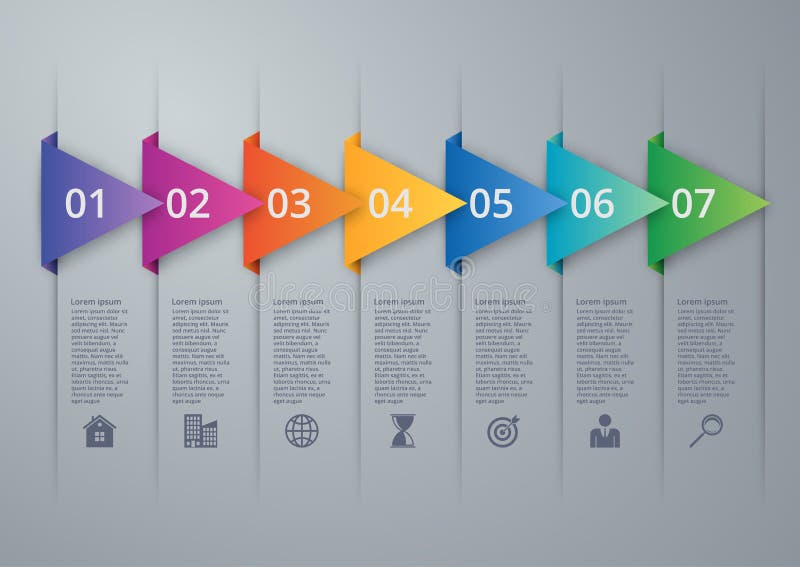 Seven Step Arrow Chart Stock Illustrations – 960 Seven Step Arrow Chart ...