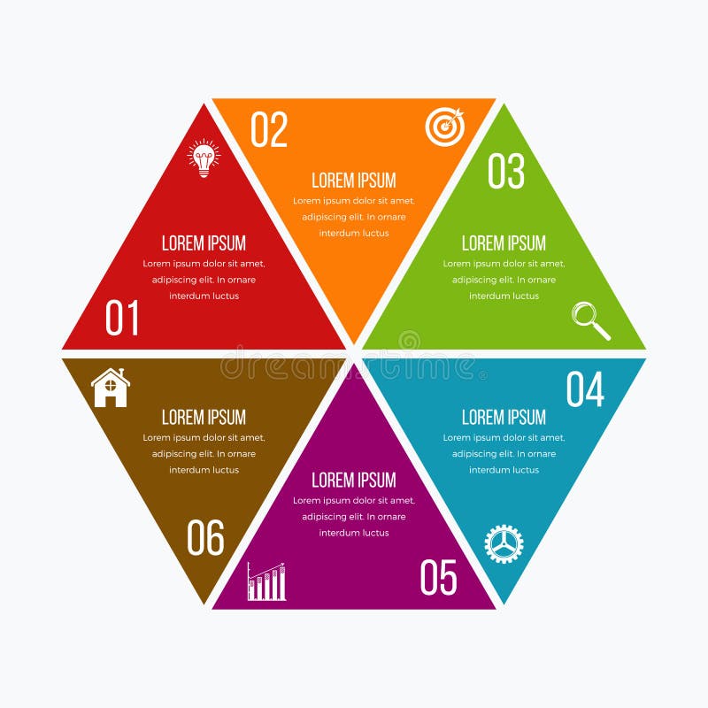Vector Illustration Infographics Six Options Stock Vector ...
