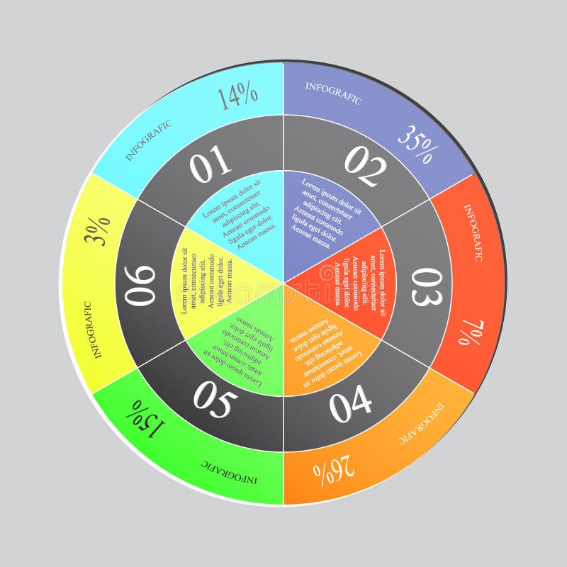 Vector Illustration Infographics Six Options. Stock Illustration ...