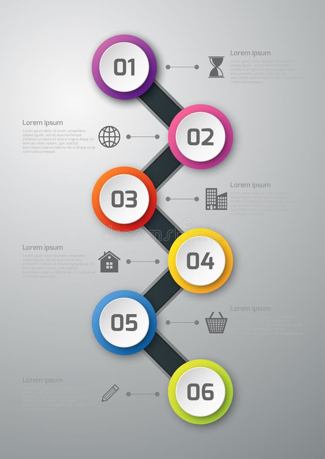 Timeline Paper Concept. Infographic. Stock Vector - Illustration of ...