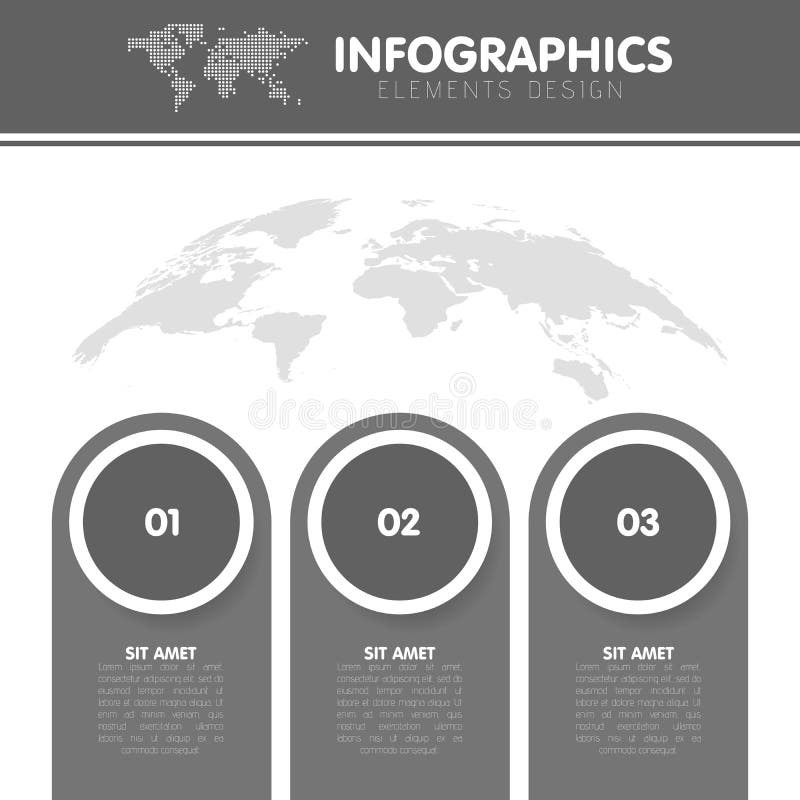 Vector Illustration of the Infographics with the World Map with the ...