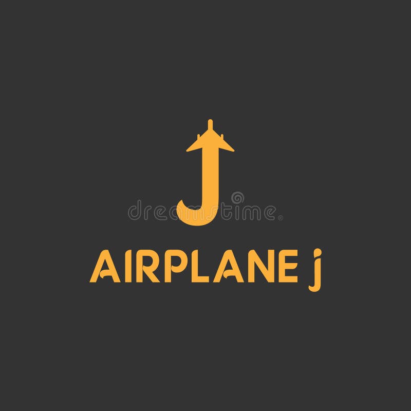 Vector Illustration Initial J Travel Logo Design Orange Color Stock ...