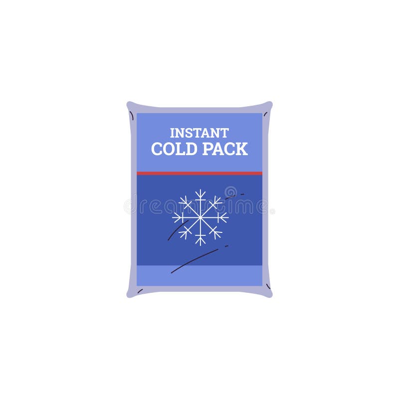 Vector Illustration of an Instant Cold Pack on an Isolated Background ...