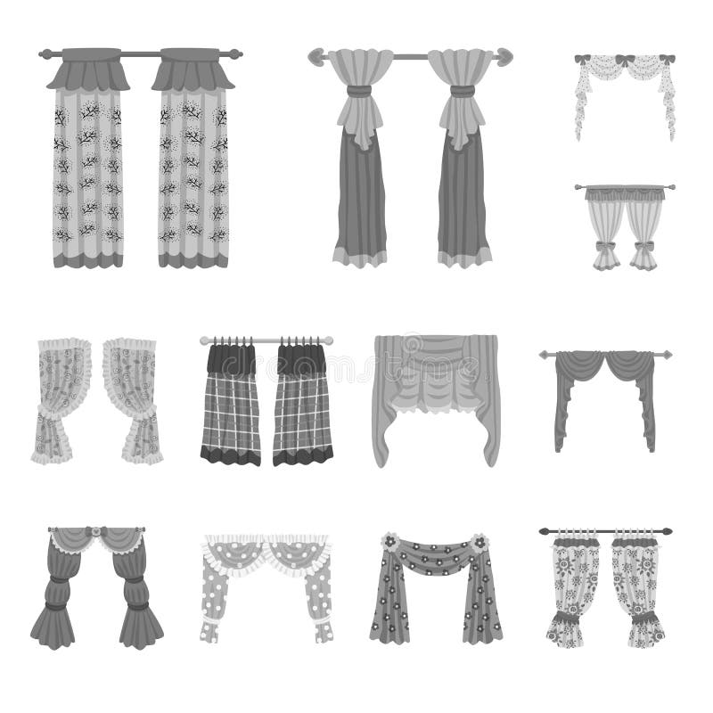 Vector Illustration of Interior and Cornice Symbol. Collection of ...