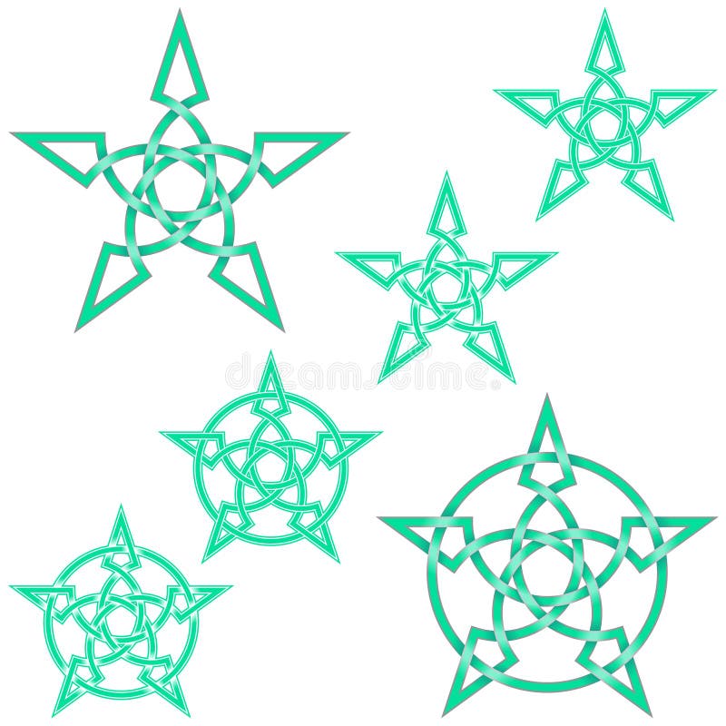 Interlocking Star Design in Celtic Style Stock Vector - Illustration of ...