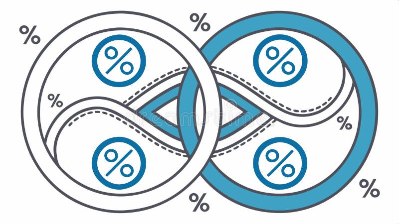 Interlocking Percentage Circles, Data Visualization Vector Design ...