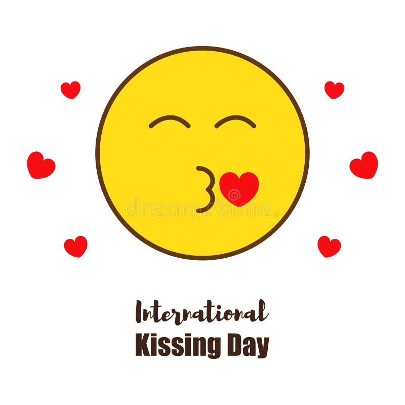 International Kissing Day Vector Stock Vector - Illustration of couple ...