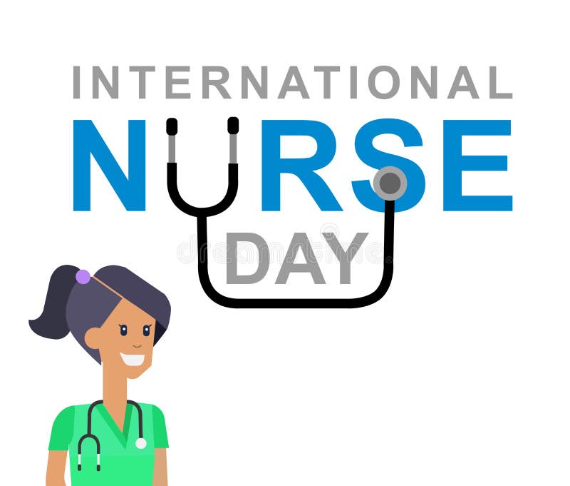 International Nurse Day Logo with Cute Nurse in Heart on World Map ...