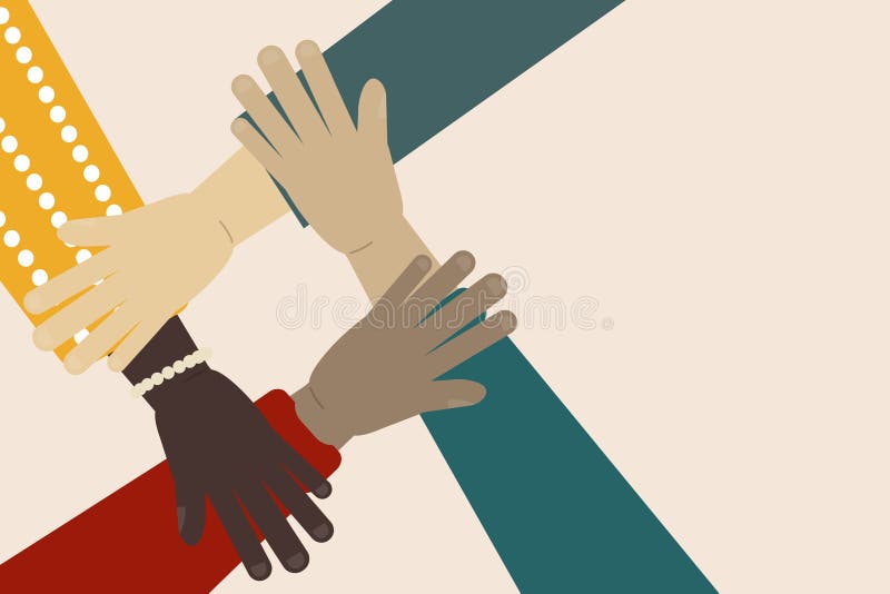 Vector Illustration of International Team Building. Concept of ...