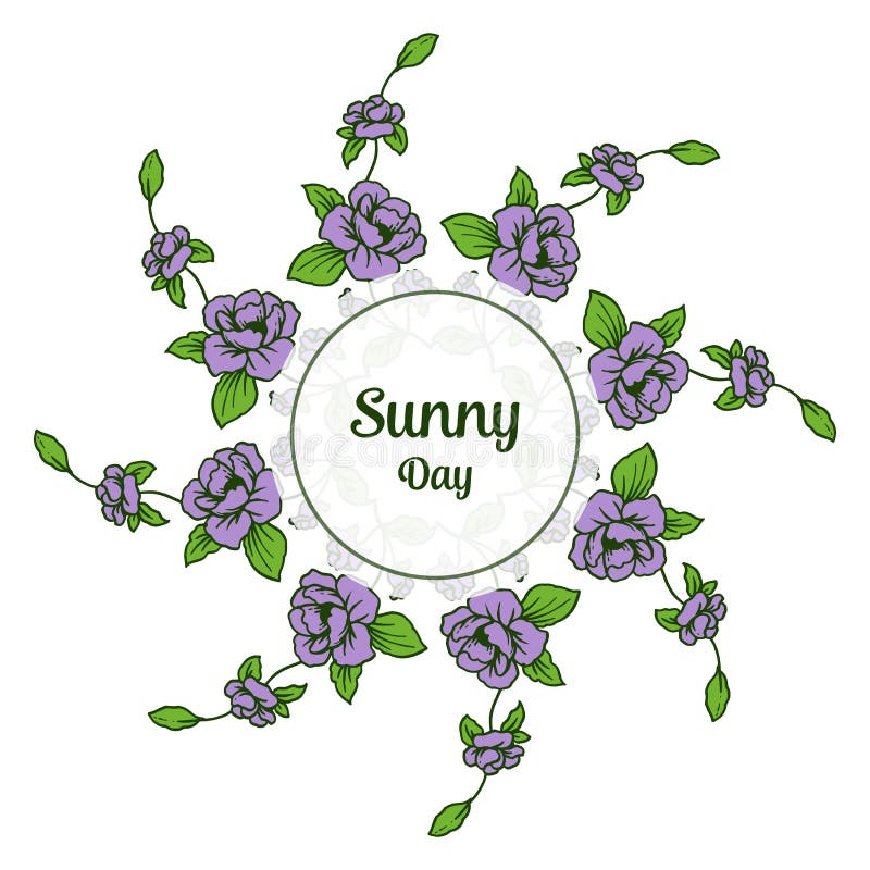 Vector Illustration Invitation Card Sunny Day with Decoration of Flower ...