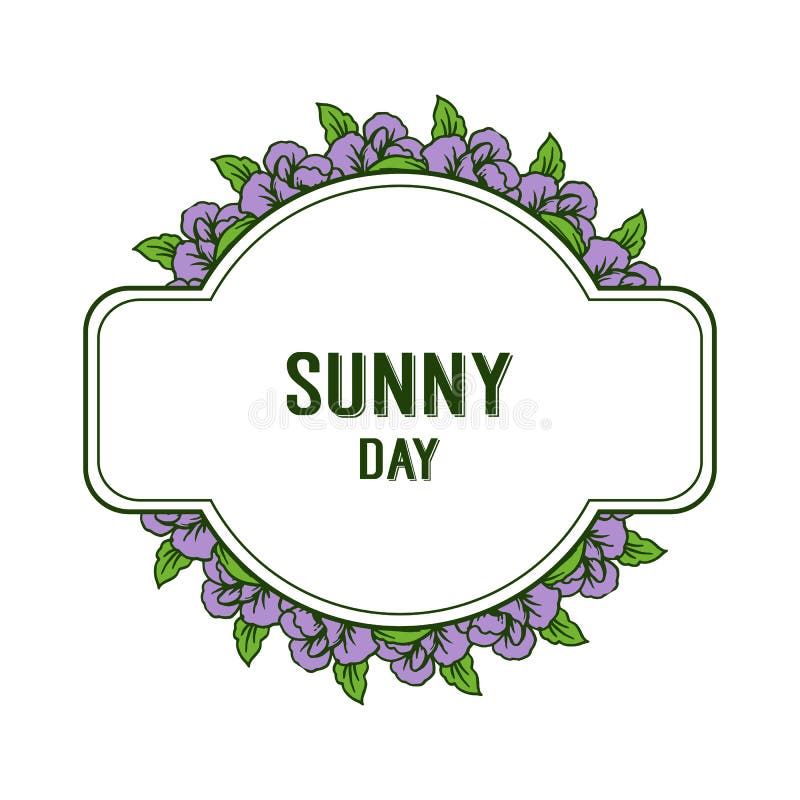 Vector Illustration Invitation Card Sunny Day with Decoration of Flower ...
