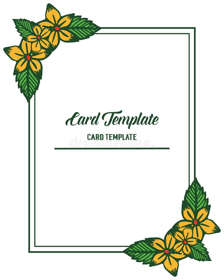 Vector Illustration Invitation Card Template Design with Orange Flower ...