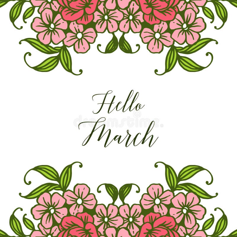 Vector Illustration of Invitation Hello March with Various Design ...