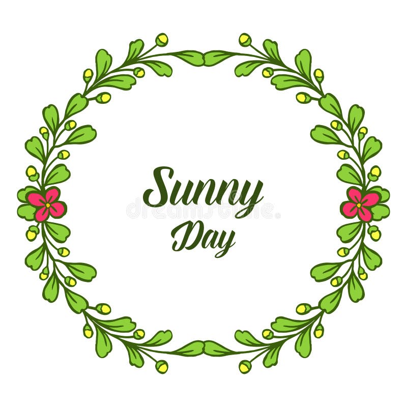 Vector Illustration Invitation Sunny Day with Spring Flower Frame Stock ...