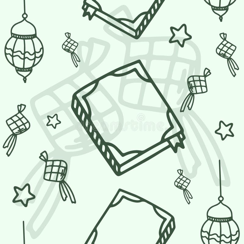 Islamic Doodle Pattern Vector Stock Vector - Illustration of arabic ...