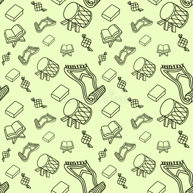 Islamic Doodle Pattern Vector Stock Vector - Illustration of seamless ...