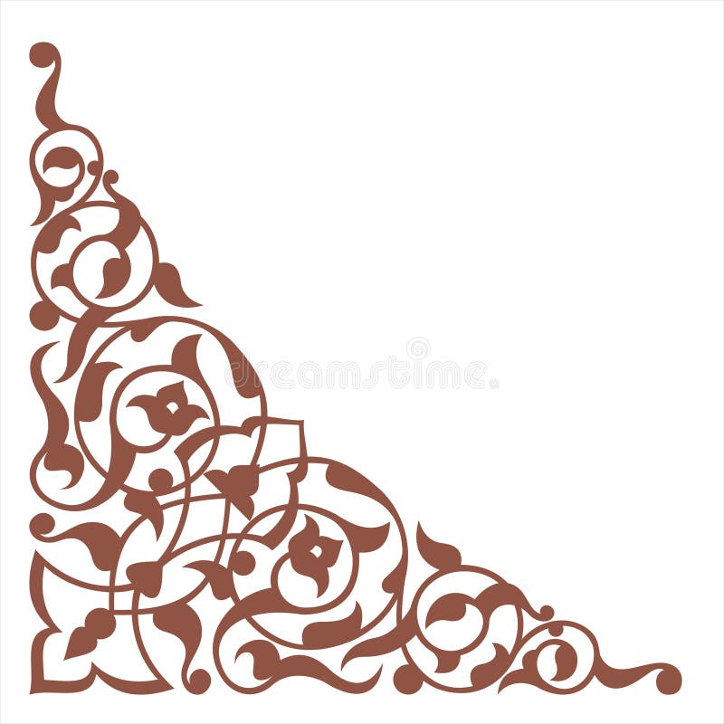 Vector Illustration for Islamic Frame Border on Corner of Arabic ...
