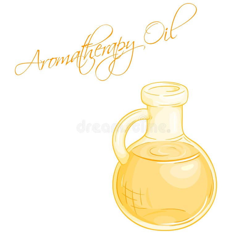 Vector Illustration of Isolated Essential Oil Bottle Stock Vector ...