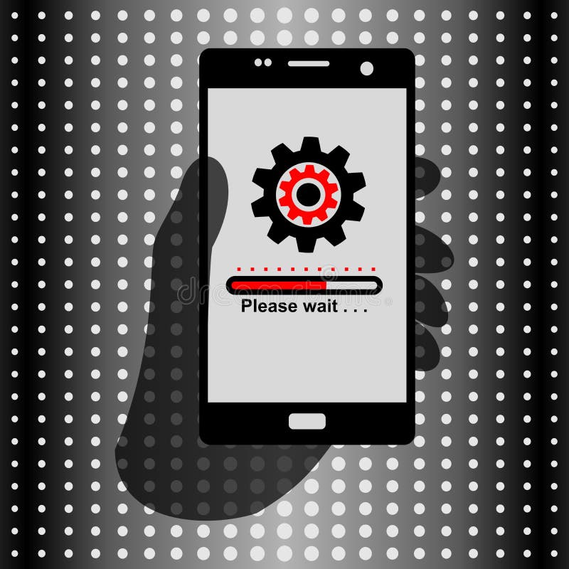 Please wait flat icon. stock vector. Illustration of shape - 137719360