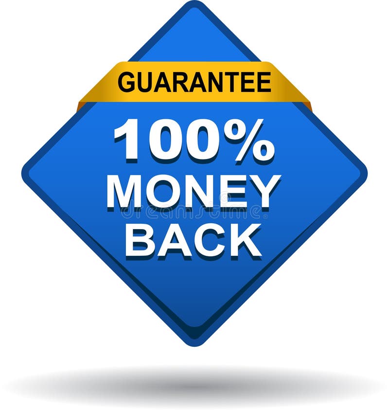 Blue 100 Money Back Guaranteed Stock Illustrations – 163 Blue 100 Money ...