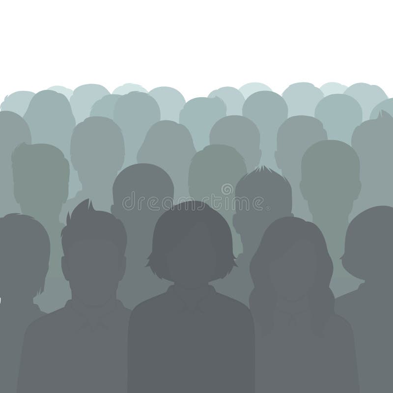 Crowded People Shadow Stock Illustrations – 307 Crowded People Shadow ...