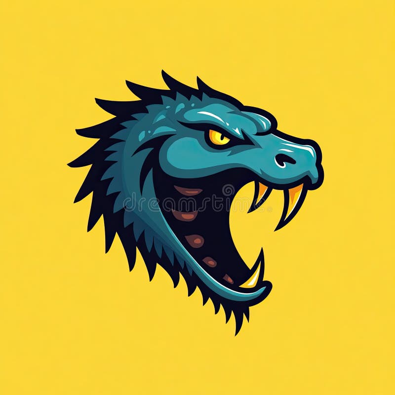 Vector Illustration of an Isolated Snakes Head in a Bold Style Stock ...